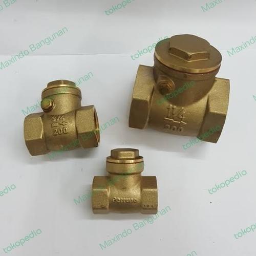 Jual Check Valve Kuningan 2" Inch Perruno / Klep Tabok Swing Check ...