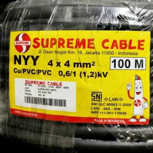 Jual kabel listrik supreme nyy 4x4 mm hitam kawat tembaga 100M 100 meter - Kab. Tangerang ...