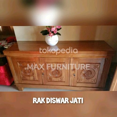 Jual BUFET KAYU JATI RAK TV JATI 3 PINTU DISWAR MEJA KAYU JATI ...