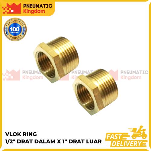 Jual VLOK RING KUNINGAN 1/2" DRAT DALAM X 1" DRAT LUAR - Jakarta Barat ...
