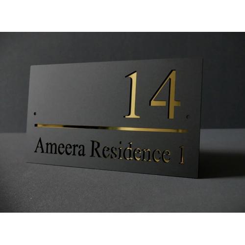 Jual Nomor Rumah Acrylic Minimalis Modern Hitam Doff - TEMBUS DINDING ...