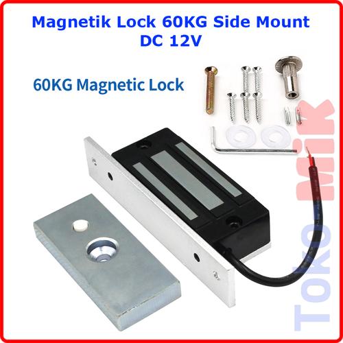 Jual Magnetic Door Lock 60KG 60 KG Kunci Pintu Access Control Side ...