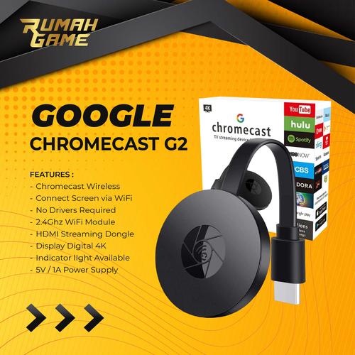 Jual Google Chromecast G2 HDMI TV Streaming Media Player - Kota ...