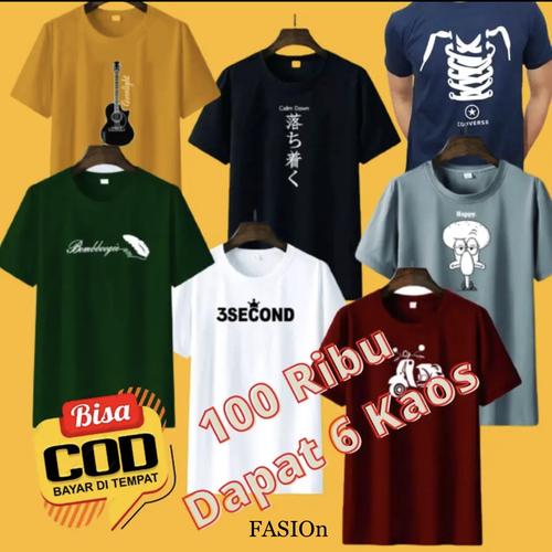 Jual BAJU 90RB Dapat 6 PCS KAOS DISTRO MOTIF DEWASA BISA UNTUK PRIA ...