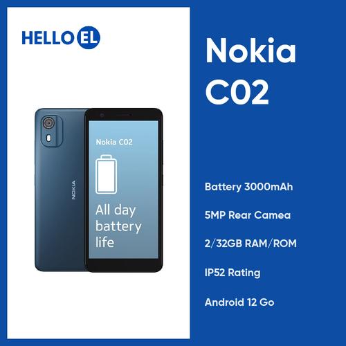 Jual Nokia C02 C 02 Dual Sim Android 12 Go IP52 Android Go Smartphone ...