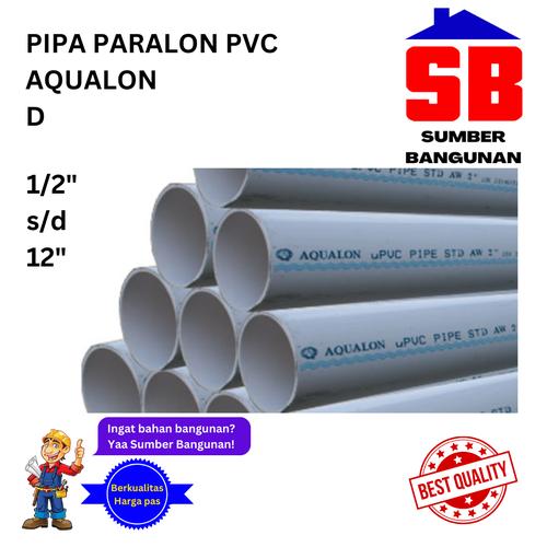 Jual PIPA PARALON PVC AQUALON D AW 1/2" 1/2 1 1,25 2 2,5 3 4 6 INCH - 1 ...