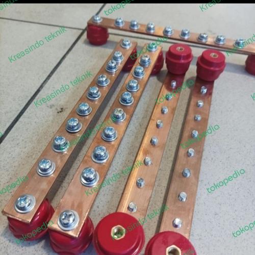 Jual Busbar Isolator Busbar Tembaga 22cm x 2cm Tebal 3mm tinggal pakai ...