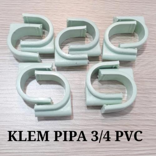Jual LOT 10PCS KLEM PIPA PVC 3/4 INC BAHAN :PVC ,NEW ARROW - Kota ...