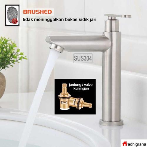 Jual kran wastafel bambu lurus sus 304 vemuse 18-DT-LR-KWL-07 stainless ...