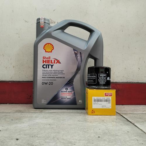 Jual Paket Shell Helix City 0W-20 + Filter Oli Ertiga/ XL7/ Ignis/ S ...