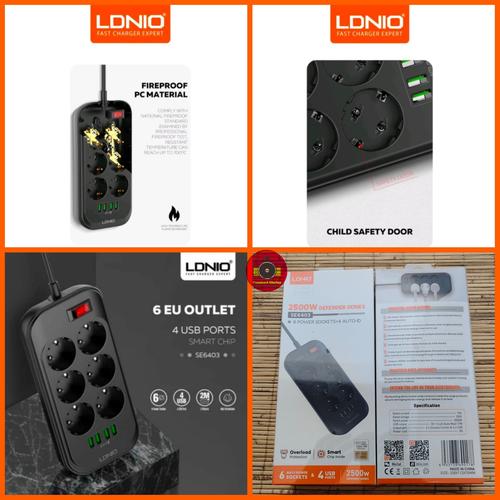 Jual Power strip Stop Kontak Colokan Terminal Listrik LDNIO SE6403 6power - Kota Denpasar ...