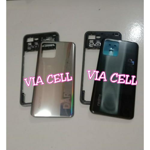 Jual Bezel Bazel Lcd Tulang Tengah Backdoor Realme 8 casing Kesing Fullset - Silver, Bezel + Bc ...