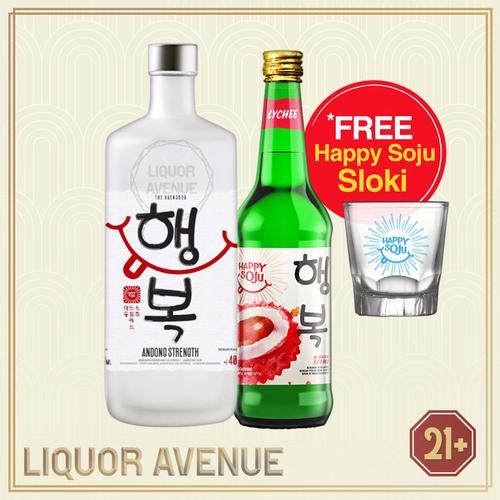 Jual Andong Strength Soju Original 700ml + Happy Soju Lychee 360ml ...