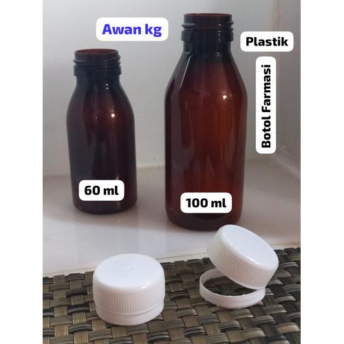 Jual Botol plastik coklat botol farmasi botol kimia 60ml dan 100ml ...