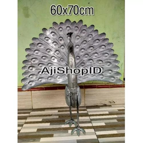 Jual Ornamen pagar besi Plat ukir Burung Merak HANDMADE tampilan 3D ...