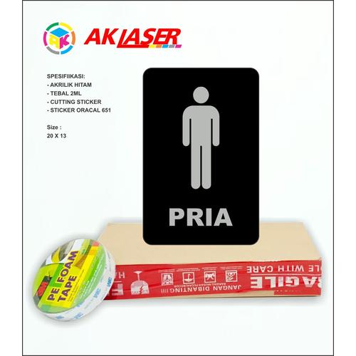 Jual AKRILIK SIGN - SIGN BOARD TOILET PRIA TIPE 3 - Putih - Kota ...
