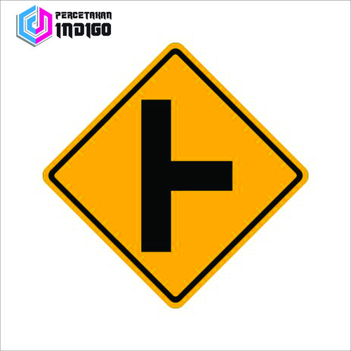 Jual plat alumunium rambu lalu lintas persimpangan kanan - 30 - Kab ...