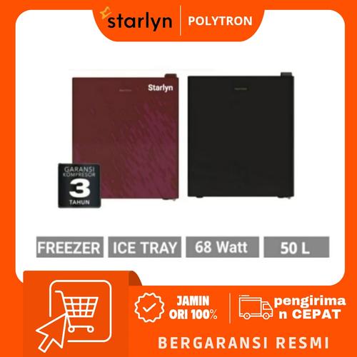 Promo POLYTRON Mini Refrigerator 50L PRH 51R/X - Hitam, WRAPPING Cicil ...