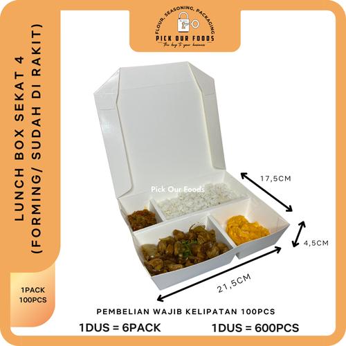 Jual Paper Lunch Box Sekat 4 | Lunch Box 4 sekat - Kota Tangerang ...