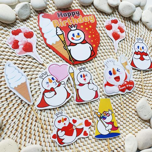 Jual Mixue Ice Cream Birthday Cake Topper Hampers Hiasan Kue Ulang ...