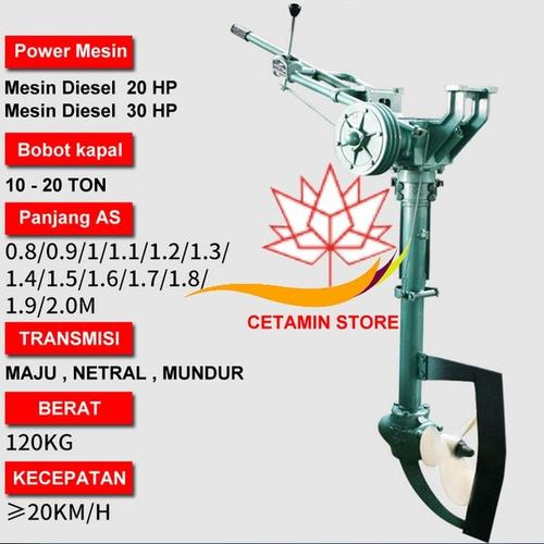 Jual MESIN PERAHU TEMPEL 30HP / MAJU MUNDUR NETRAL Stainless Stell ...