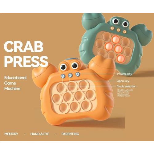Jual Mainan Anak CRAB PRESS Pop it Push Bubble Fidget Toys pop it Game ...
