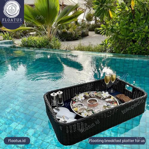 Jual Benoa Floating Tray Black | Platter Tray | Nampan Apung | Pool ...