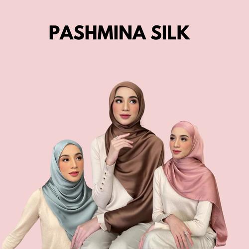 Jual Pashmina Silk Premium Shawl Hitam Silky Malaysia Malay Cardenza ...
