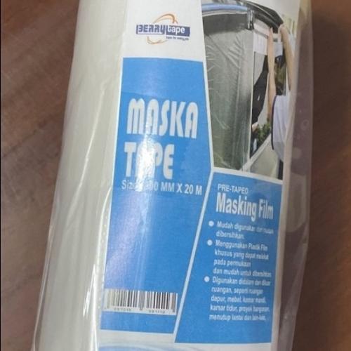 Jual Isolasi Maska Plastik Cover Masking Tape tinggi 45cm solasi cover ...