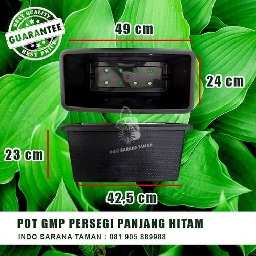 Jual POT PERSEGI PANJANG GMP HITAM Pot Panjang Pot Tanaman Pot Bunga ...