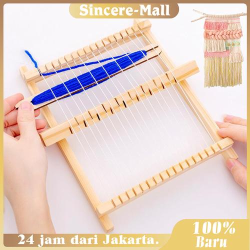 Jual Mini Weaving Kit Alat Tenun Wooden Weaving Kit Weaving Art - 23.5 ...