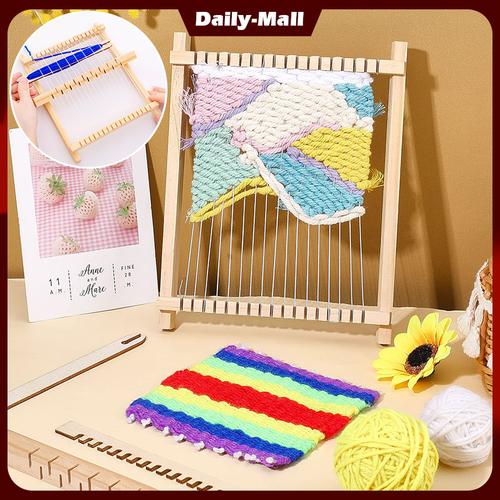 Jual Mini Weaving Kit Alat Tenun Wooden Weaving Kit Weaving Art - 23.5 ...