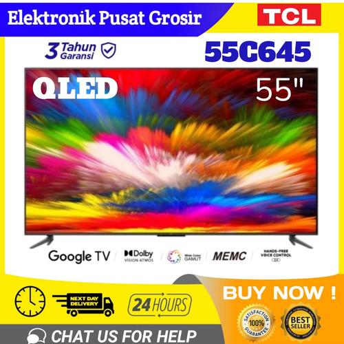 Jual TCL 55C645 55 INCH QLED 4K UHD SMART GOOGLE TV HDR10+ DOLBY C645 MEMC - Kota Bekasi ...