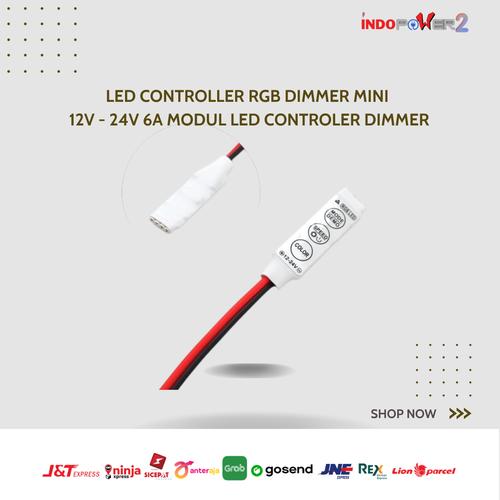 Jual Led Controller Rgb Dimmer Mini 12V - 24V 6A Modul Led Controler ...
