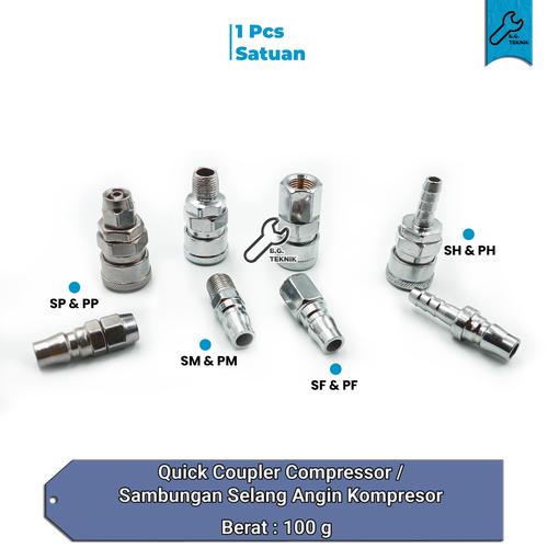 Jual Quick Coupler Compressor / Sambungan Selang Angin Kompresor - Kota ...