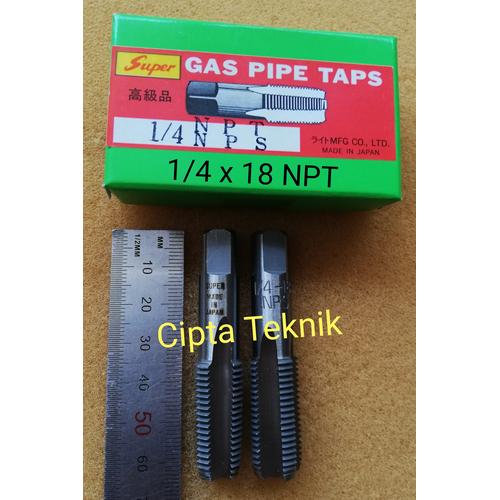 Jual Hand Tap Pipa Super 1/4 inchi X 18 NPT Asli Japan Tap Ulir Pipa 1 ...