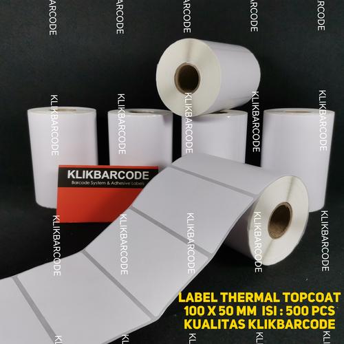 Jual Label Sticker Thermal 100x50 mm Kertas Stiker Printer Barcode 100 ...