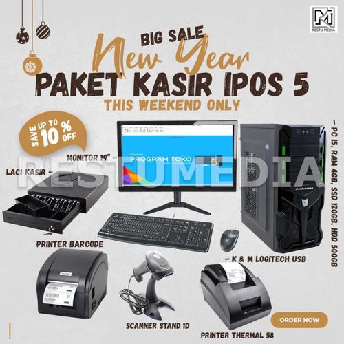 Jual Paket Komputer Kasir Full Set Siap Pakai | SSD120Gb | iPos 5 Pro ...