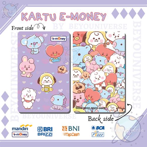 Jual KARTU Flazz E-MONEY MANDIRI BNI BRI BCA Etoll BT21 Baby Cute Lilac ...