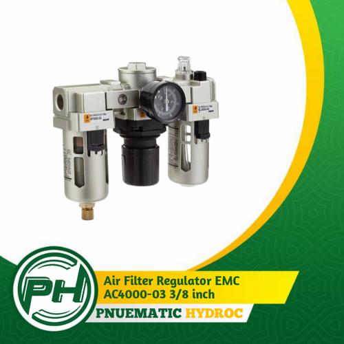 Jual Air Filter Regulator EMC AC4000-03 include guage 3/8 inch ...