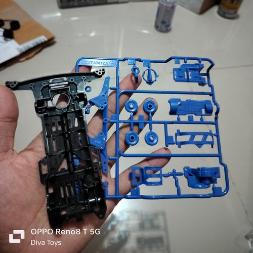 Jual Tamiya Casis Chassis Super 2 II S2 Carbon PA-CF + Gearbox biru ...