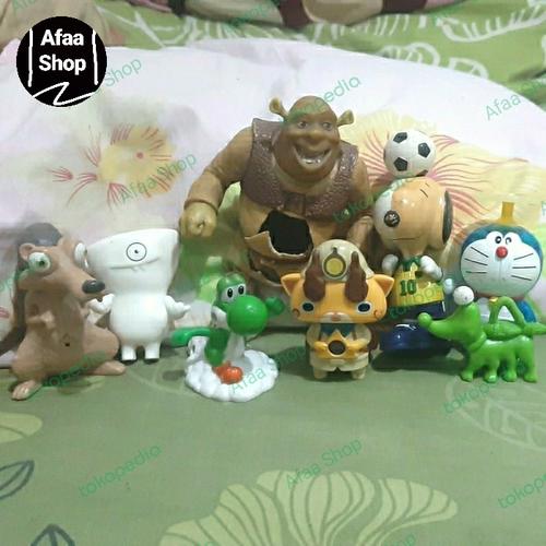 Jual Mainan junk campur happy meal mcd shrek yoshi mario uglydoll 1 set ...