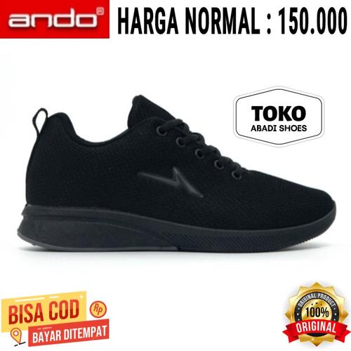 Jual SEPATU ANDO HITAM POLOS UNTUK SEKOLAH / SEPATU FULL BLACK ORIGINAL ...