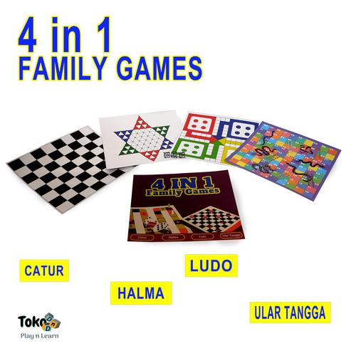 Jual Mainan Anak Keluarga Family Board Game 4 in 1 Halma Catur Ular Tangga - Kota Tangerang ...