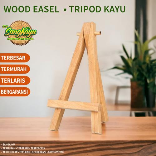 Jual Wooden easel 25x16.5 Cm Stand kayu tripod kayu photo stand lukis-2 ...