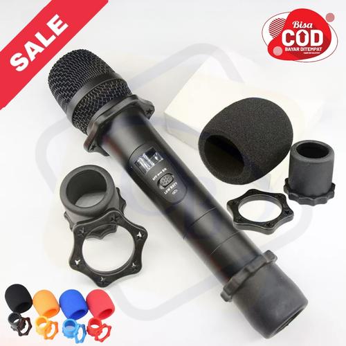 Jual Ring mic holder anti slip karet + penutup protection bawah + Busa ...