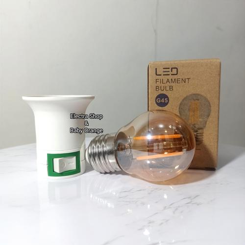 Promo Lampu Tidur Led Estetik Filamen 2 watt Bohlam Edison Cafe Kaca ...