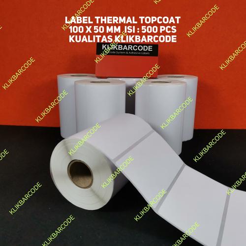 Jual LABEL THERMAL 100 X 50 (1 LINE) KERTAS STIKER BARCODE 100X50 MM 500 PC - Kota Semarang ...