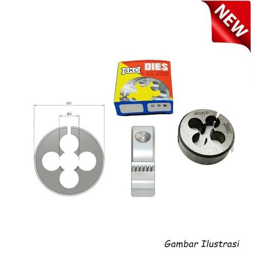 Promo Snei M10 X 1.25 Round Die Snay Drat Ulir Baut M10X1.25 Senai Sney Dies - 38MM-YMW - Kab ...