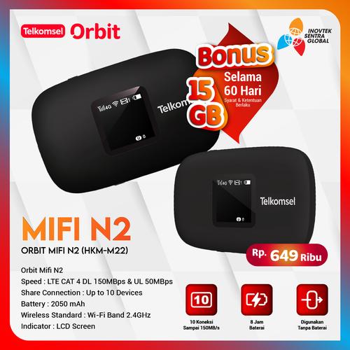 Promo Telkomsel Orbit Mifi N2 - HKM M22 Modem Mifi Wifi 4G LTE - Mifi ...